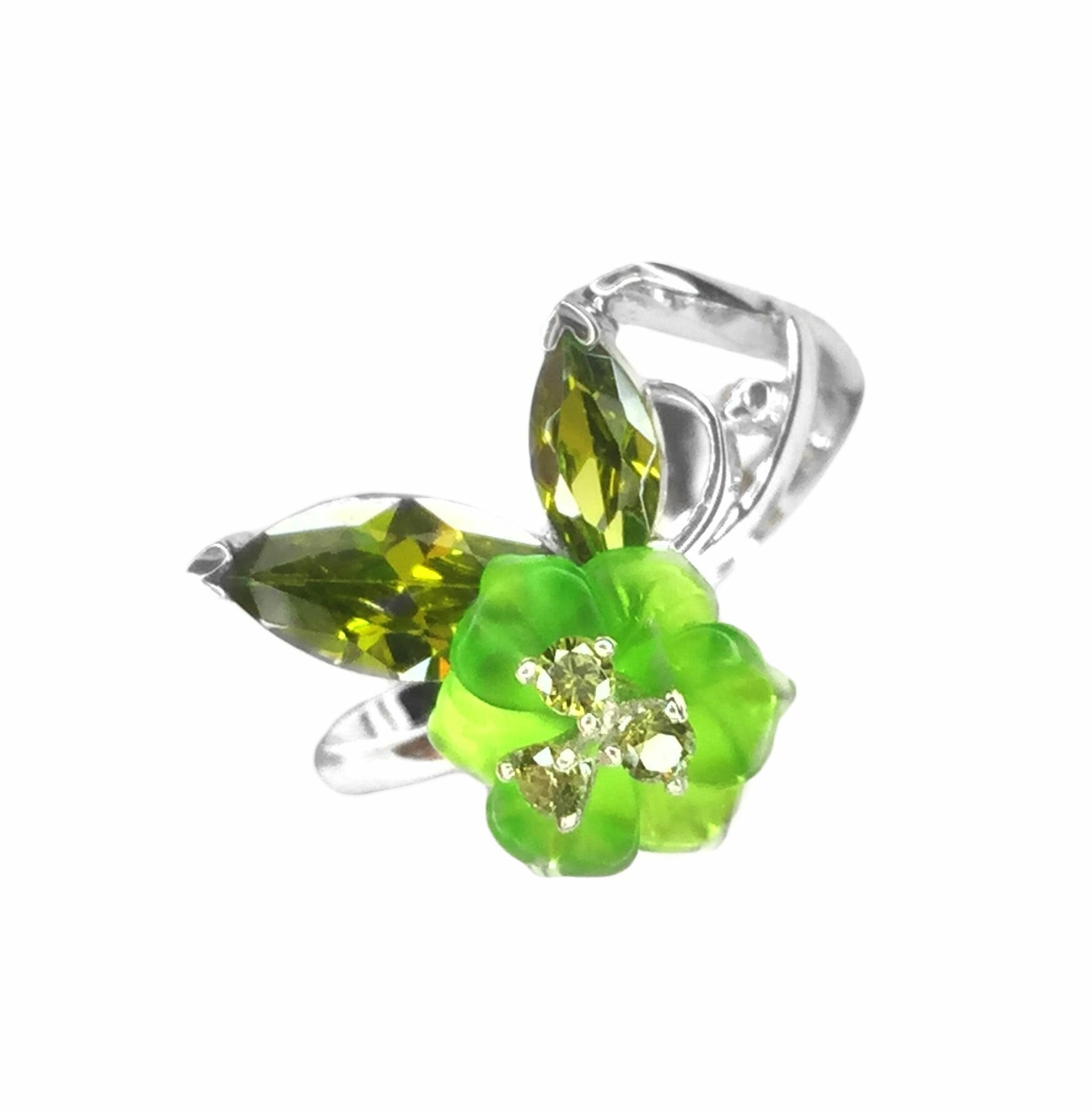 Кольцо тонкое, серебро, 925 проба, родирование, жемчуг