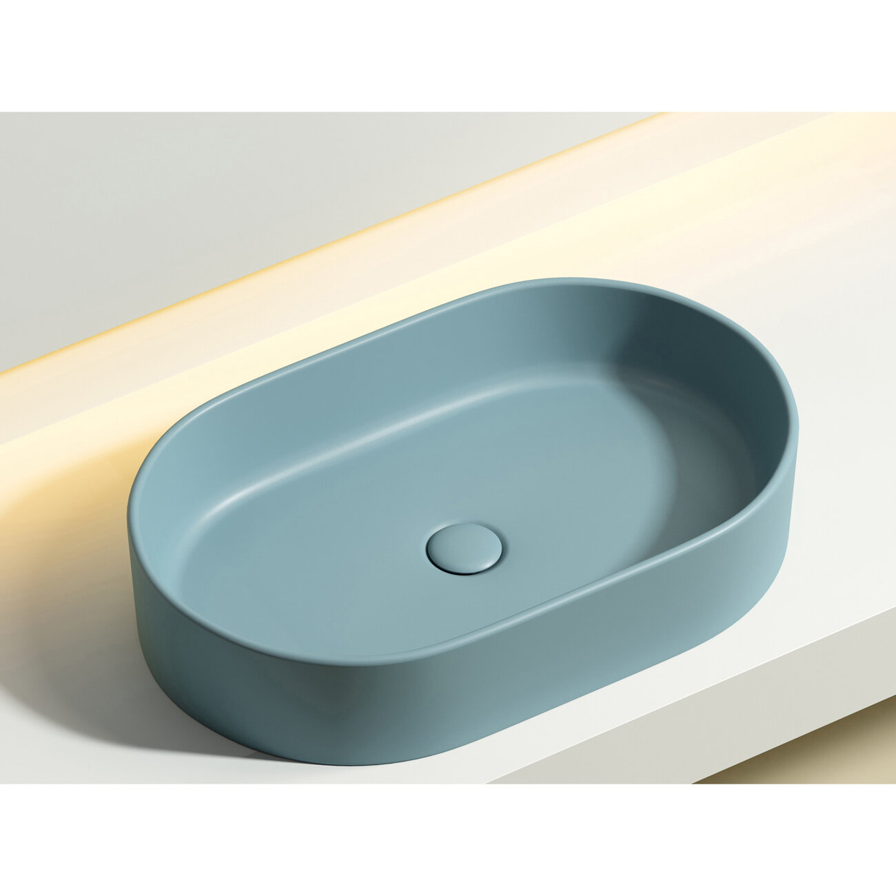 Раковина Ceramicanova Element накладная 122х608х385 мм CN6048MLG Зеленый Матовый