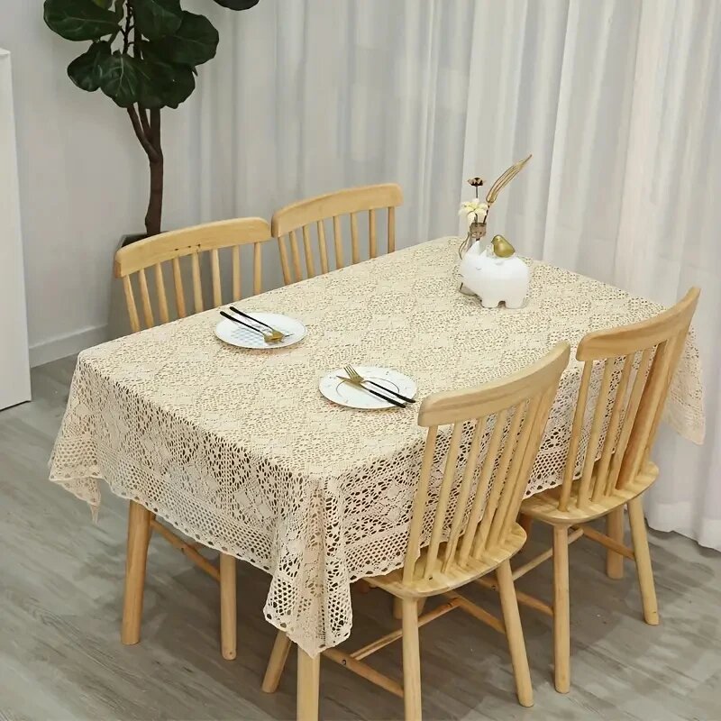 Кружевная скатерть 60x60 см, пастораль