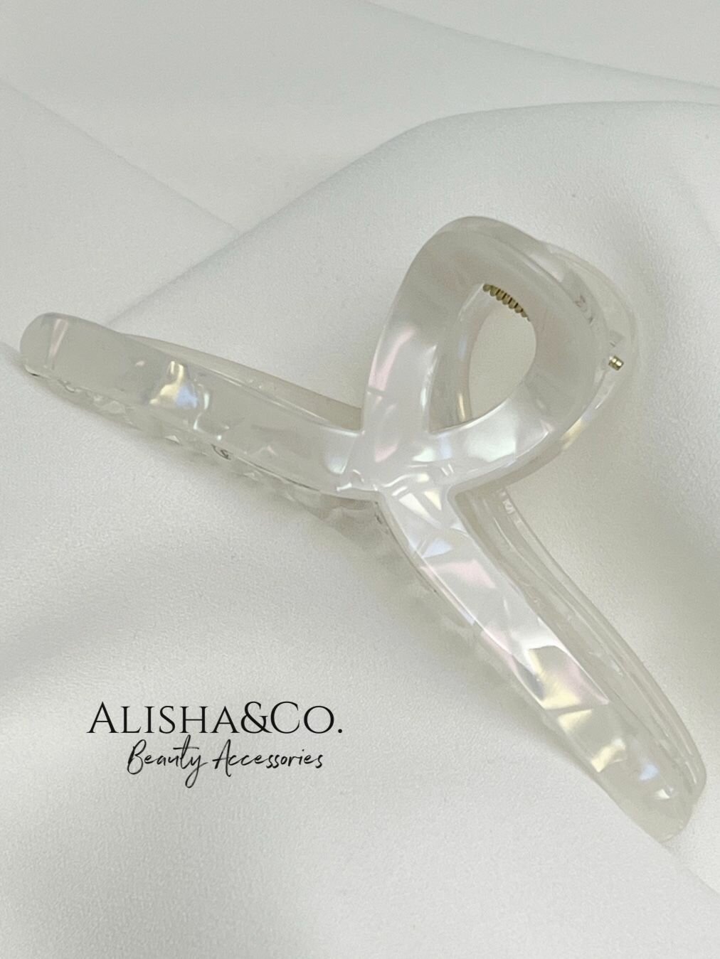 Крабик для волос Premium Pearl XL