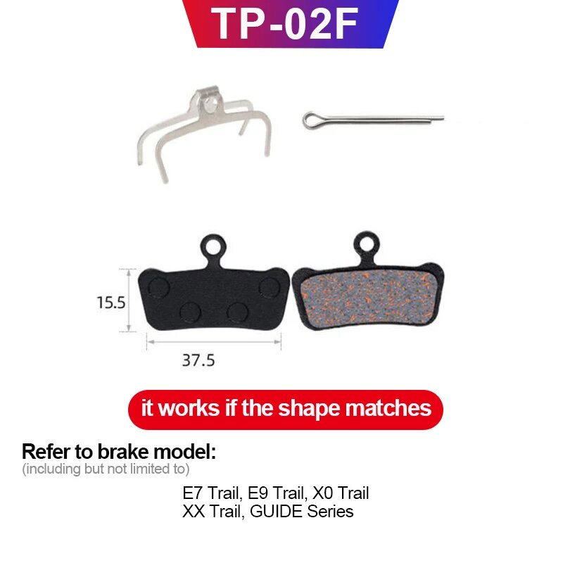 Гидравлические тормозные колодки для MTB SHIMANO SRAM AVID HAYES Magura ZOOM Серый, TP-02F