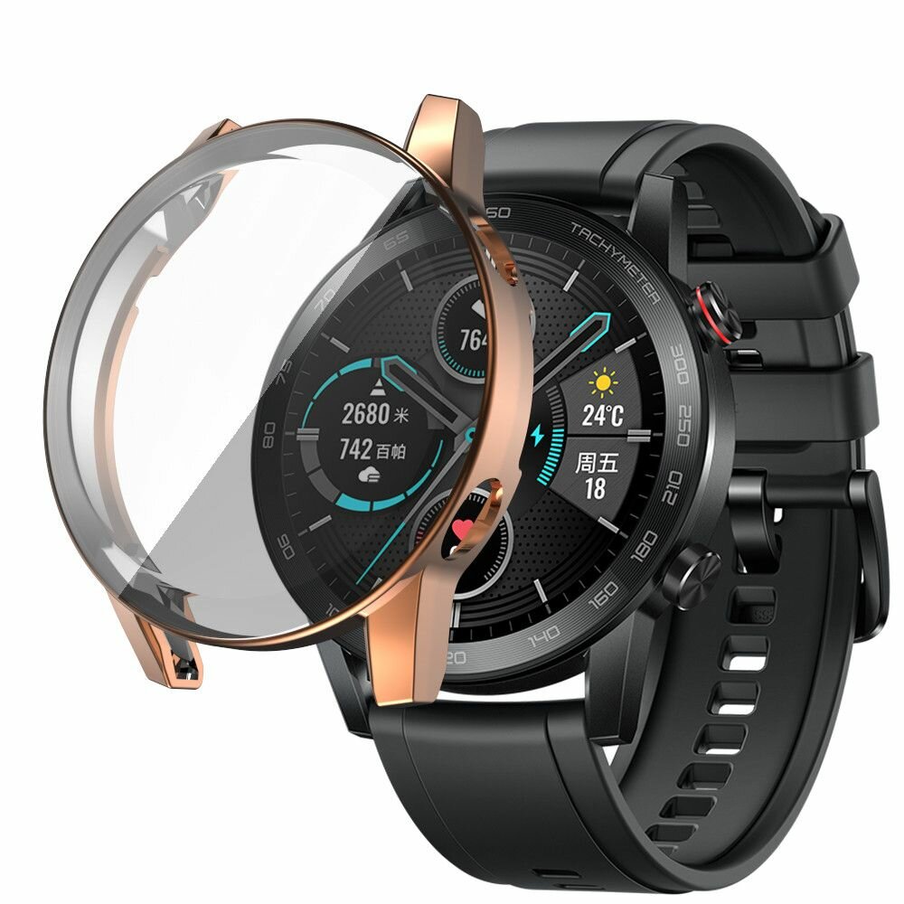 Силиконовый защитный чехол бампер для Honor Magic Watch 2 46mm с противоударными свойствами