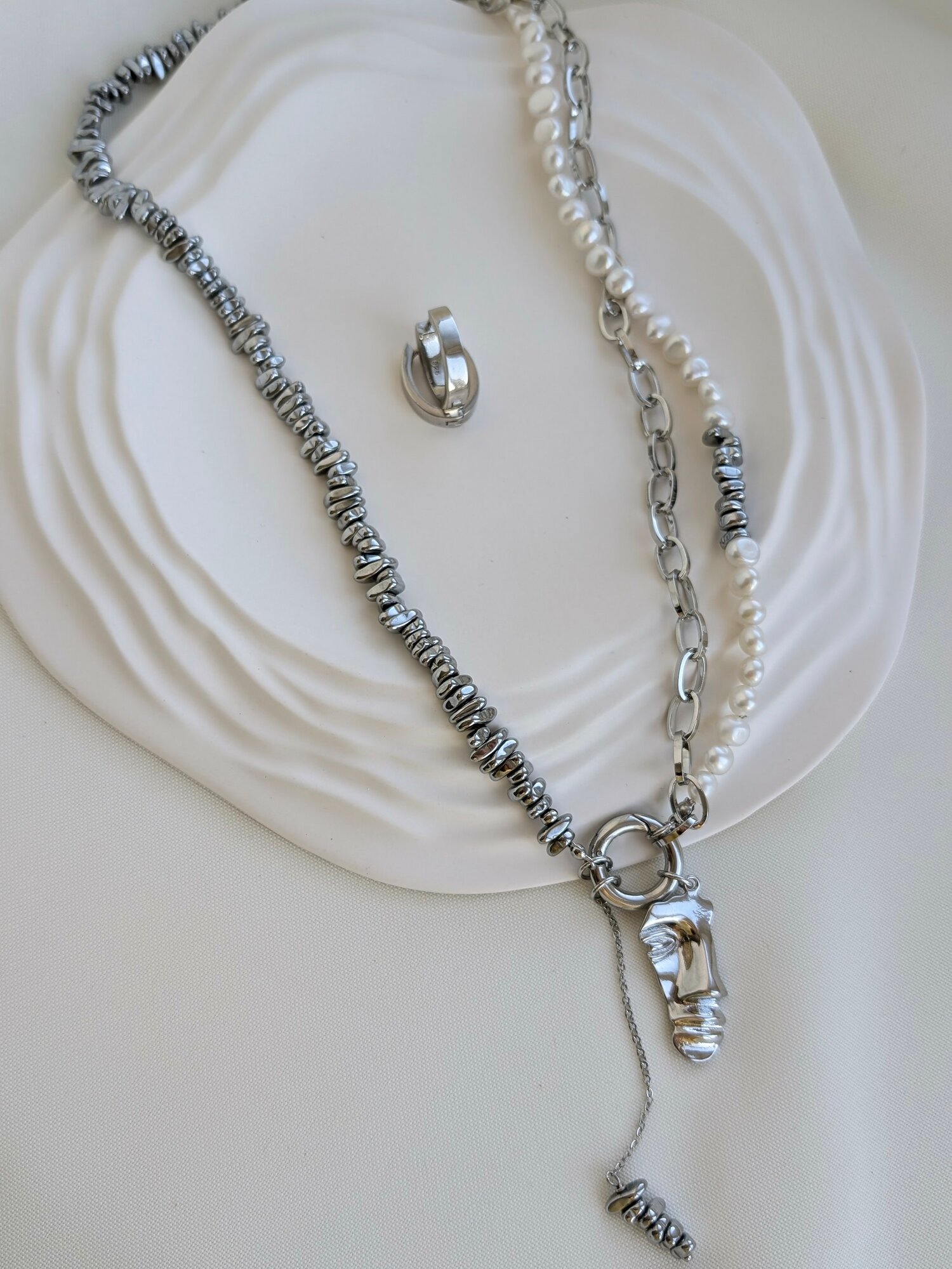 Колье, жемчуг культивированный