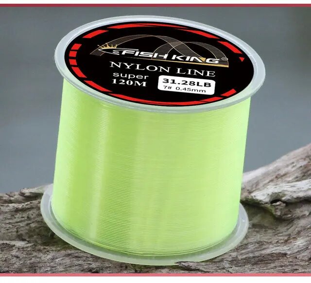 FTK Нейлоновая рыболовная леска с фторуглеродным покрытием 120м 4-34LB 7.15LB-1.5, светло-зеленый