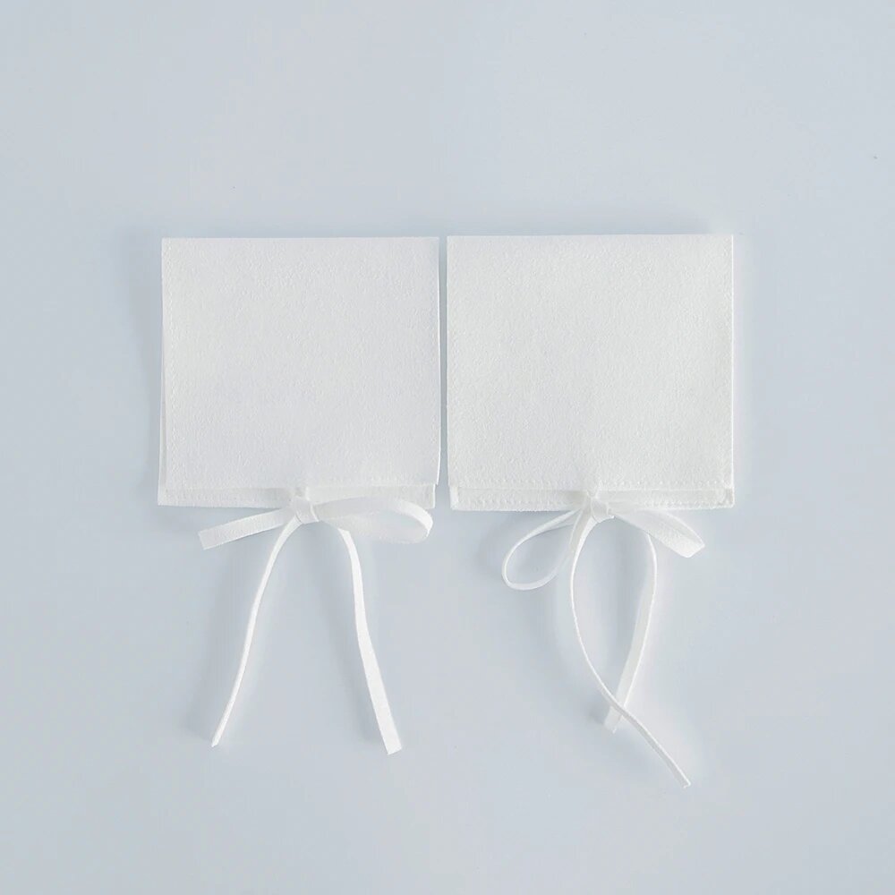 5 шт, бархатные подарочные пакеты из микрофибры Weikende 6x6 см Белый, 8X6 cm, 5pcs no logo