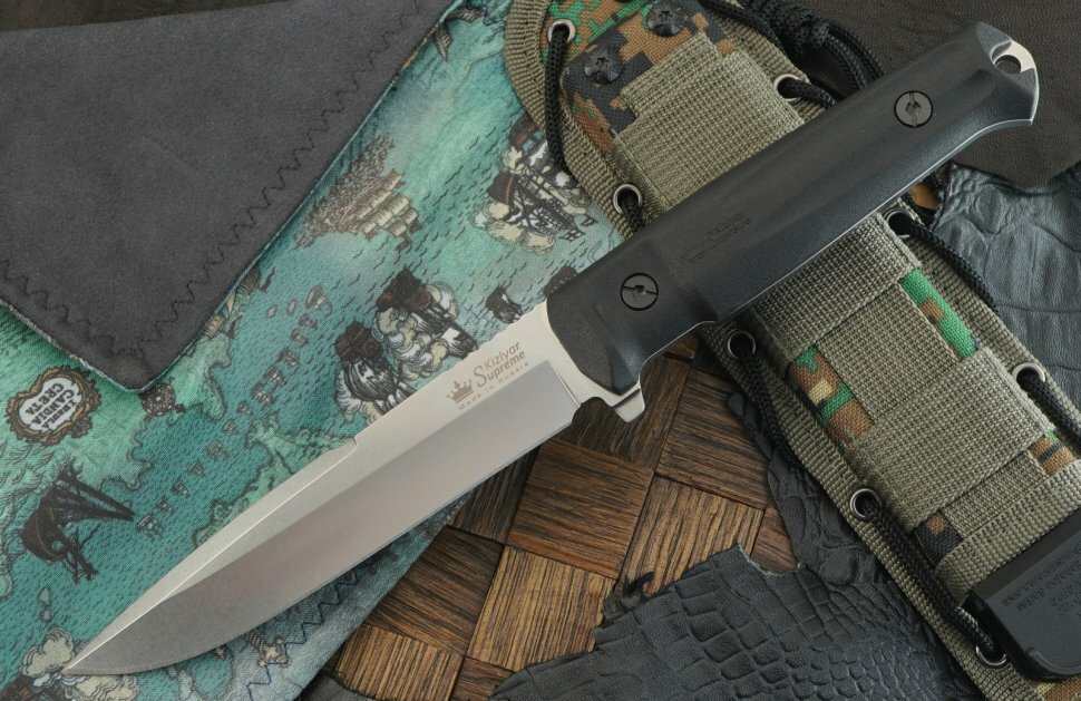 Нож Kizlyar Supreme Delta, сталь D2, SW, рукоять кратон