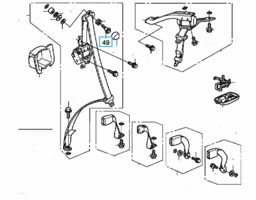 Болт с фланцем 7/16'х54; Артикул Honda: 90143SWA003 (Оригинал)