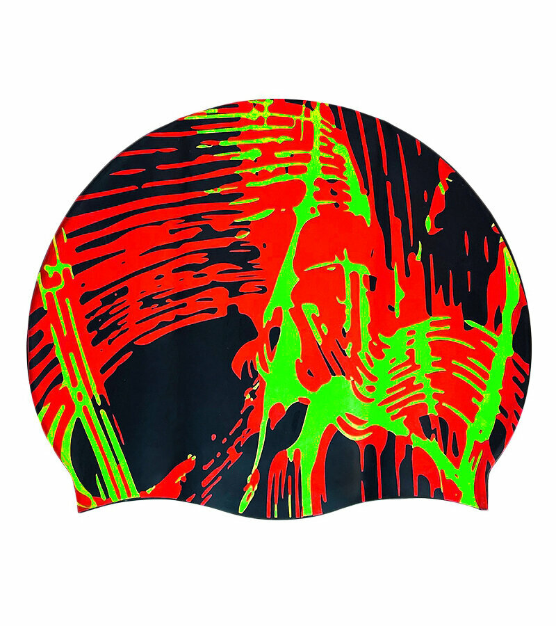 Шапочка для плавания силиконовая Fashy 3032 00, черный/желтый