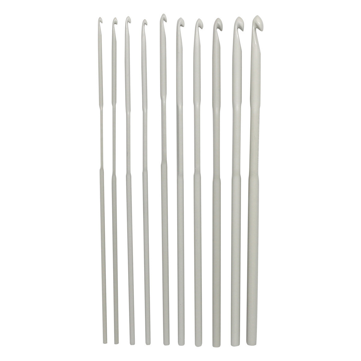 45222 Набор крючков вязальных 2,00-5,00мм*15см (10шт), алюм. PONY