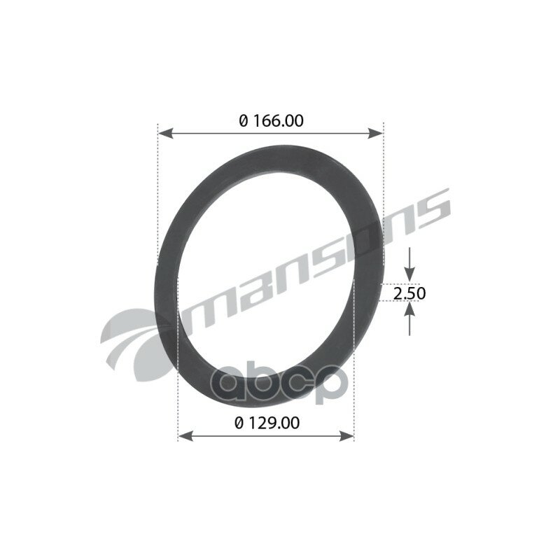 Кольцо уплотнительное! ступицы пластик. d130xd166x2.5mm BPW Mansons арт. 300090