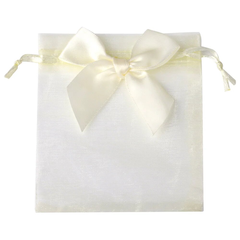 Подарочные мешочки из органзы белые 9x12 см, 20 шт.