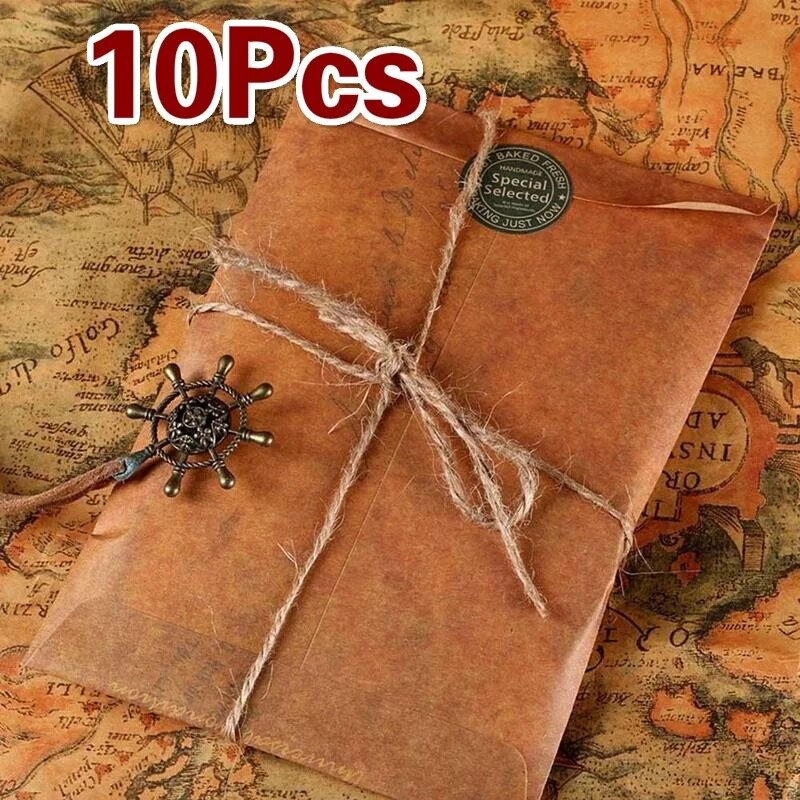 Винтажные бумажные конверты kraft 10 шт.