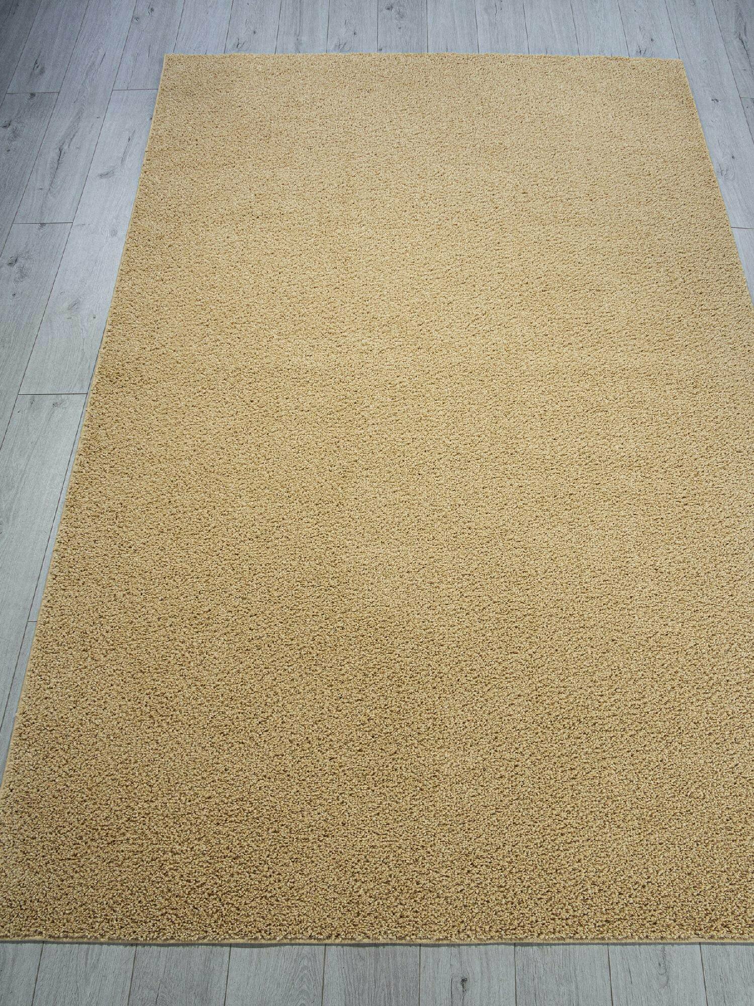 Ковер 120х180 см бежевый однотонный ворс 18 мм шегги 338449 KoverVDom