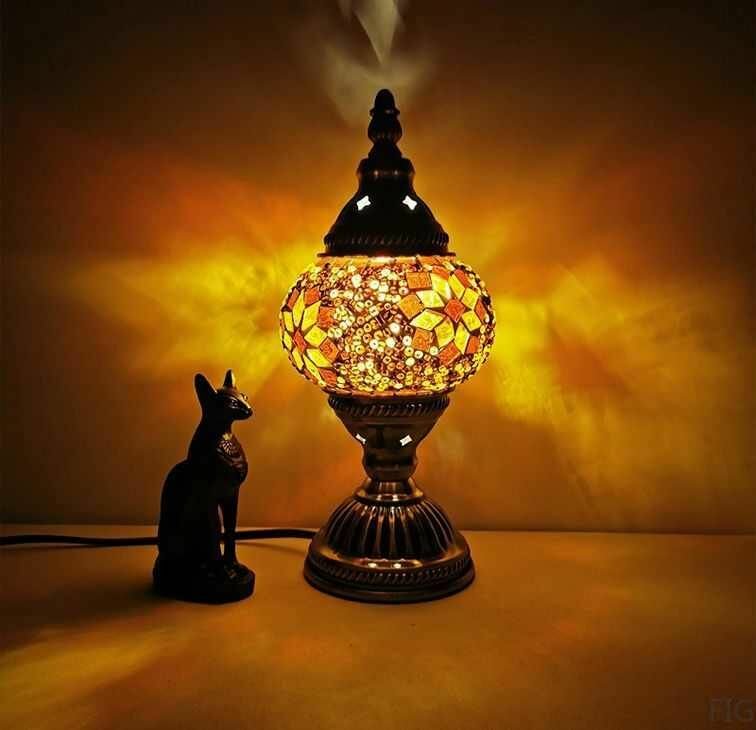 Светильник настольный с восточной мозаикой, 12х36 см, MARMAM-LIGHT