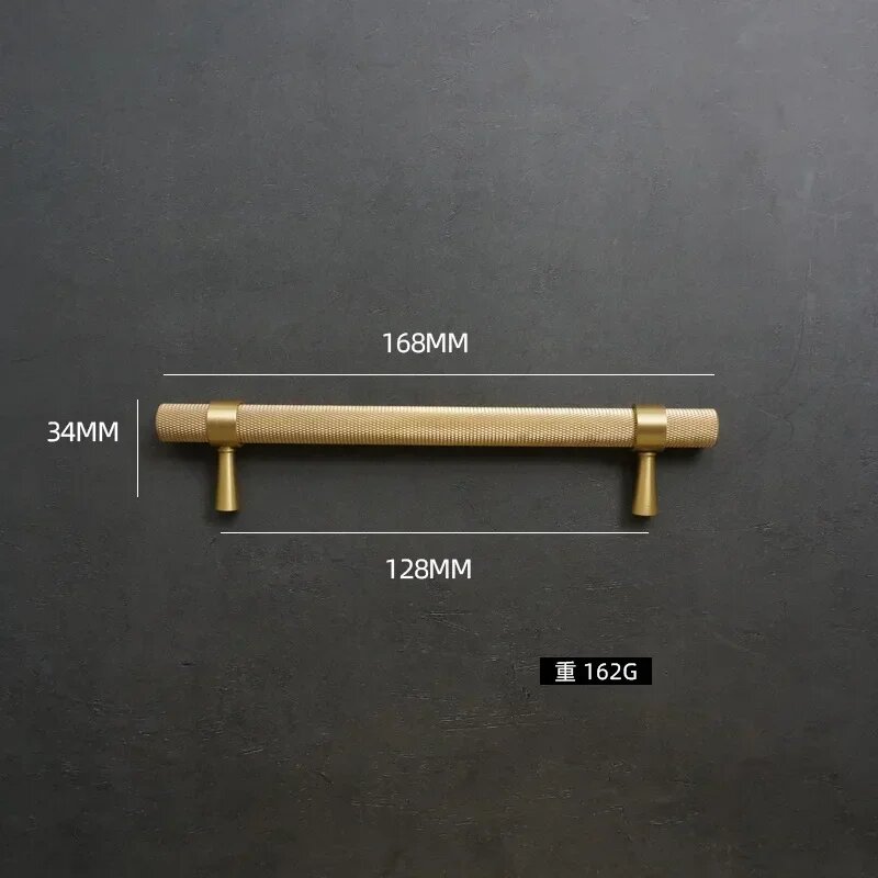 Ручки для шкафов латунные knurled-128MM