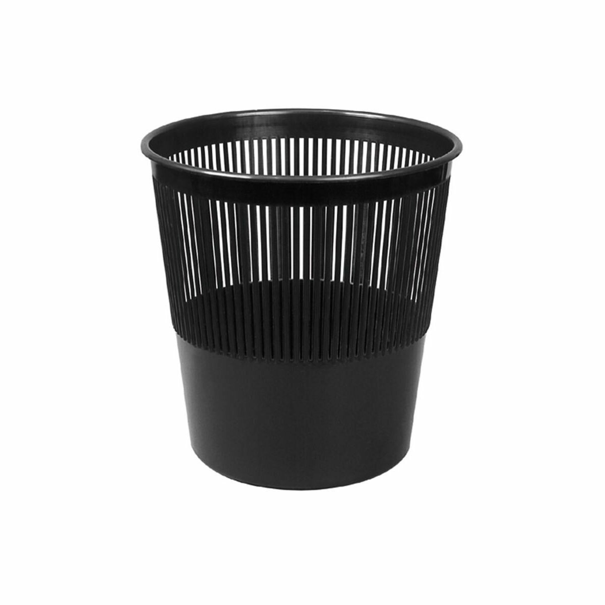 Корзина для бумаг 10л Luscan, пластик, черная (25х27см), 20шт.