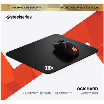 SteelSeries Коврик для мыши QCK, M, черный матовый