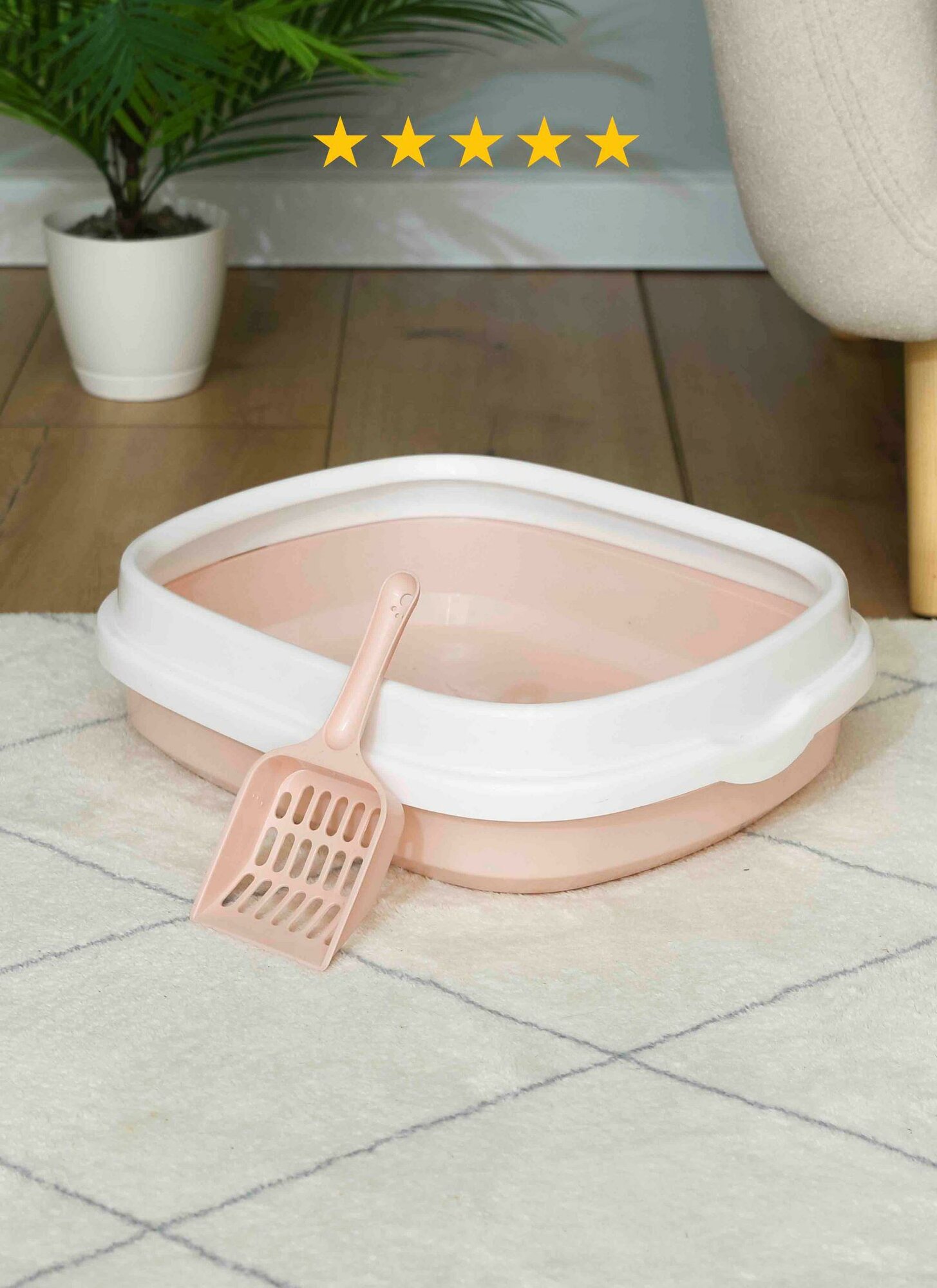 Туалет лоток с совком для кошек, 39,5 см