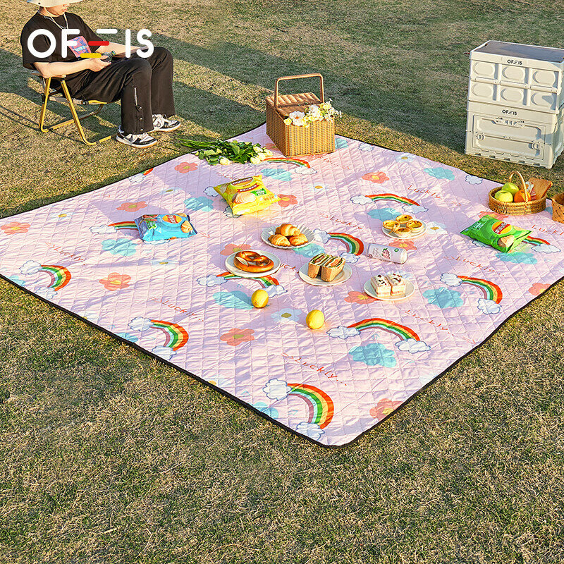 OFEIS Picnic Mat, Moisture-Proof Mat, Outdoor Camping Mat, Beach Mat, Picnic Blanket, Tent Mat, Thickened Spring Outing Mat, Outdoor Cooking Mat, Lawn Mat