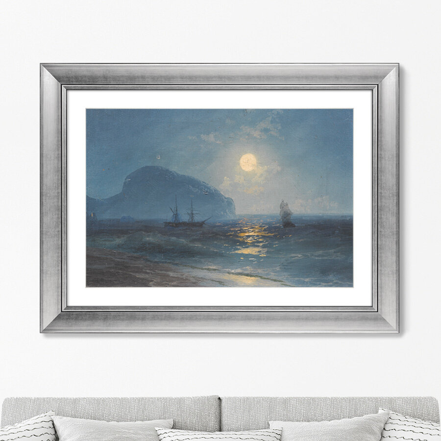Картина на стену для интерьера. Лунная ночь, 1899г. Размер: 60,5х80,5см. Печать на дизайнерской бумаге.