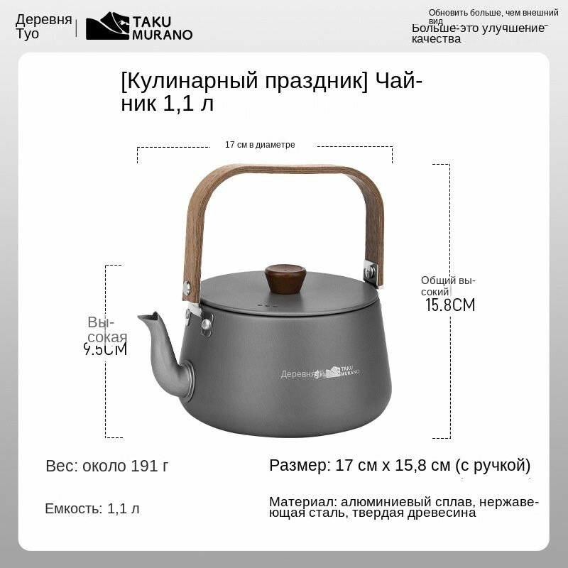 Тукоу Набор походной посуды "Дикий вкус" - 3 предмета (средний размер)