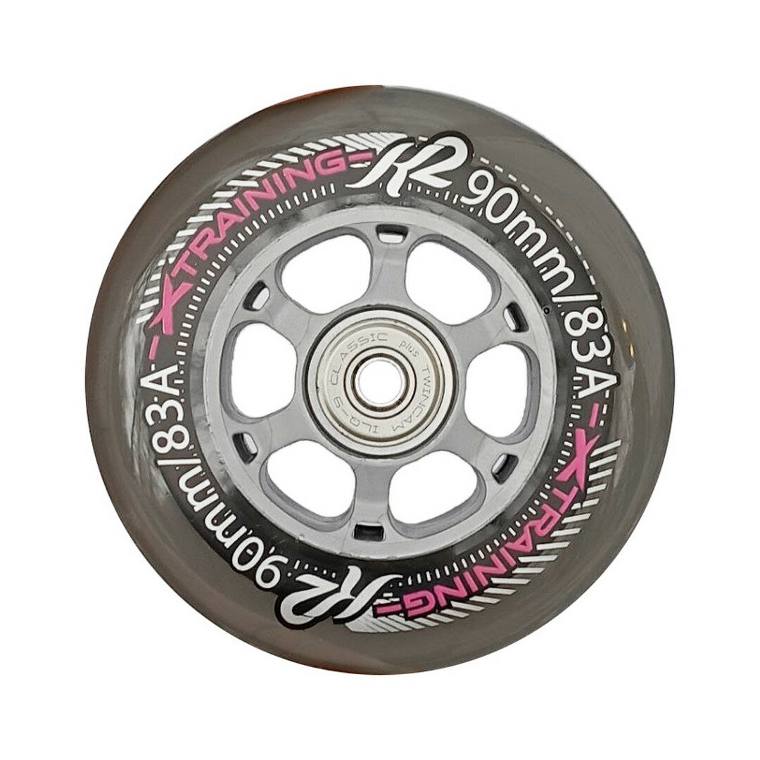 Набор колёс K2 90/83A, Wheel 8-pack + ILQ9 + 6mm Spacers VO2 Clear/Pink, 8шт.
