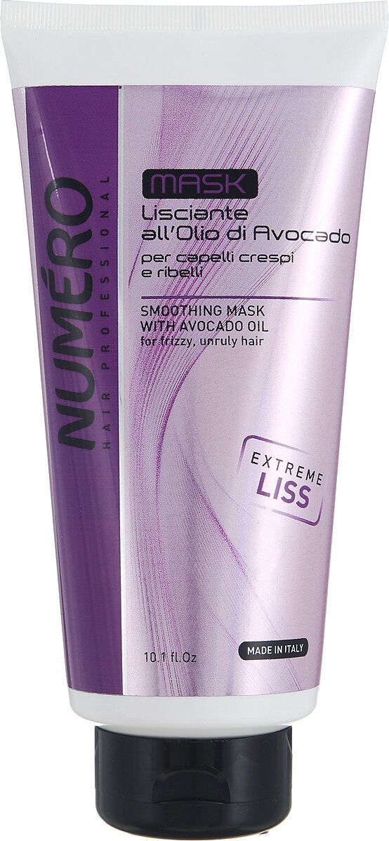 Brelil Numero Liss Маска разглаживающая с маслом авокадо для пушистых и непослушных волос 300 мл