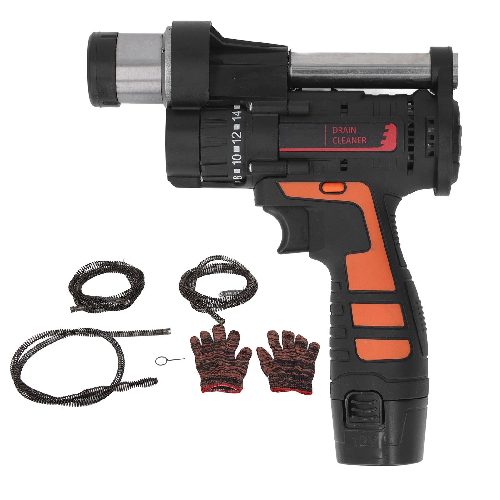 Электрический инструмент для прочистки засоров в туалете, прочистка напольных стоков, шнек для очистки сантехнических труб, 7,5 метра / 24,6 фута.
