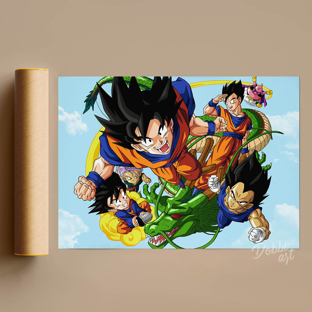 Постер Драгонболл 50х70 см без рамы/ Аниме Манга Dragon Ball Гоку/ Постер для дома, интерьера, декор на стену/ Плакат интерьерный Аниме, подарок парню, девушке