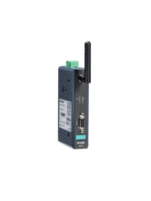 Модем MOXA ONCELL G2111, внешний, 4G, LTE, 3G, промышленный, черный — фото 1