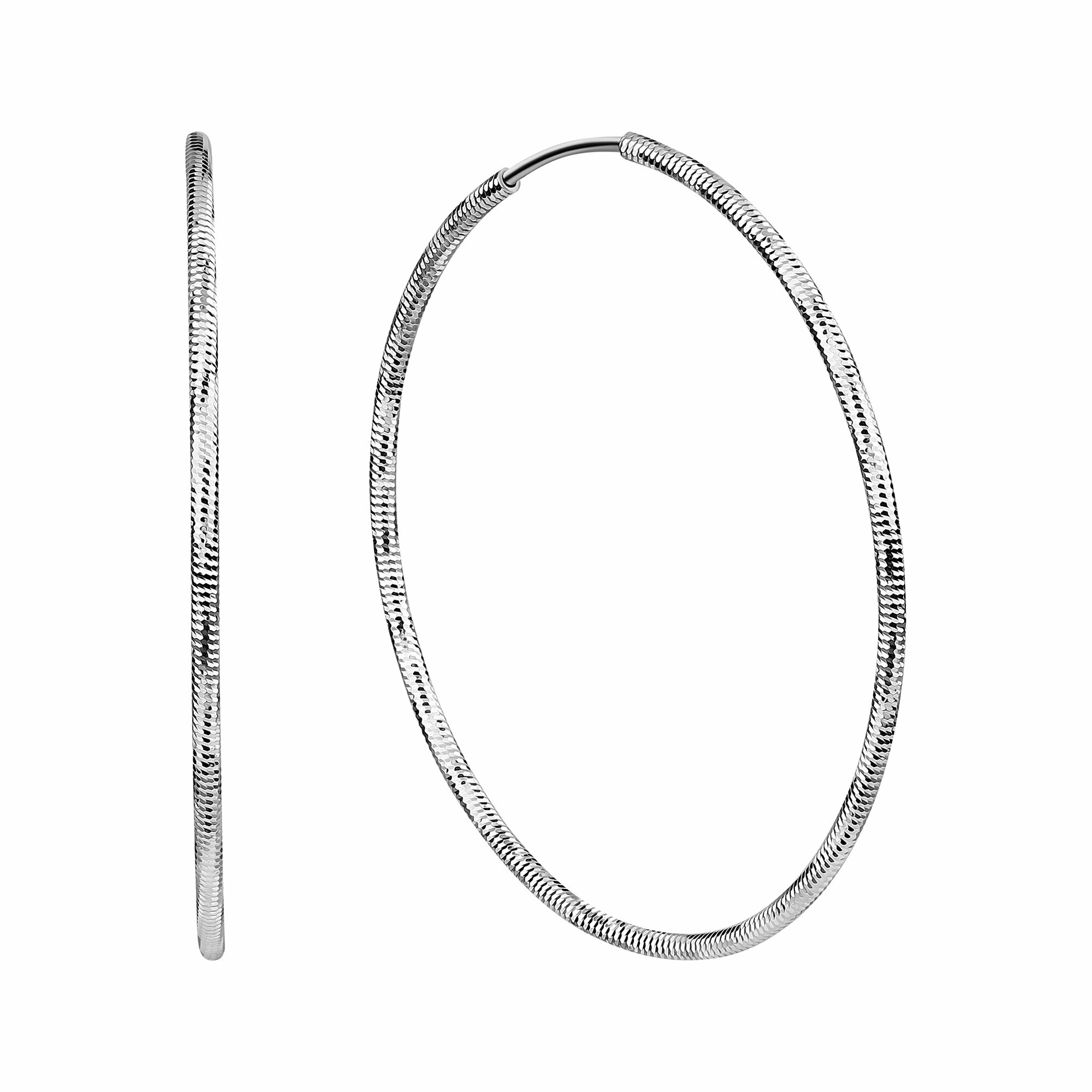 Серьги конго Diamant online, серебро, 925 проба, родирование