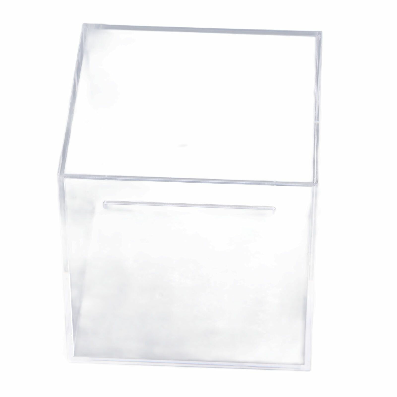 Копилка-куб из прозрачного акрила 12 см, пылезащитная, прозрачная, для хранения монет и денег, прочная, для коллекционирования монет