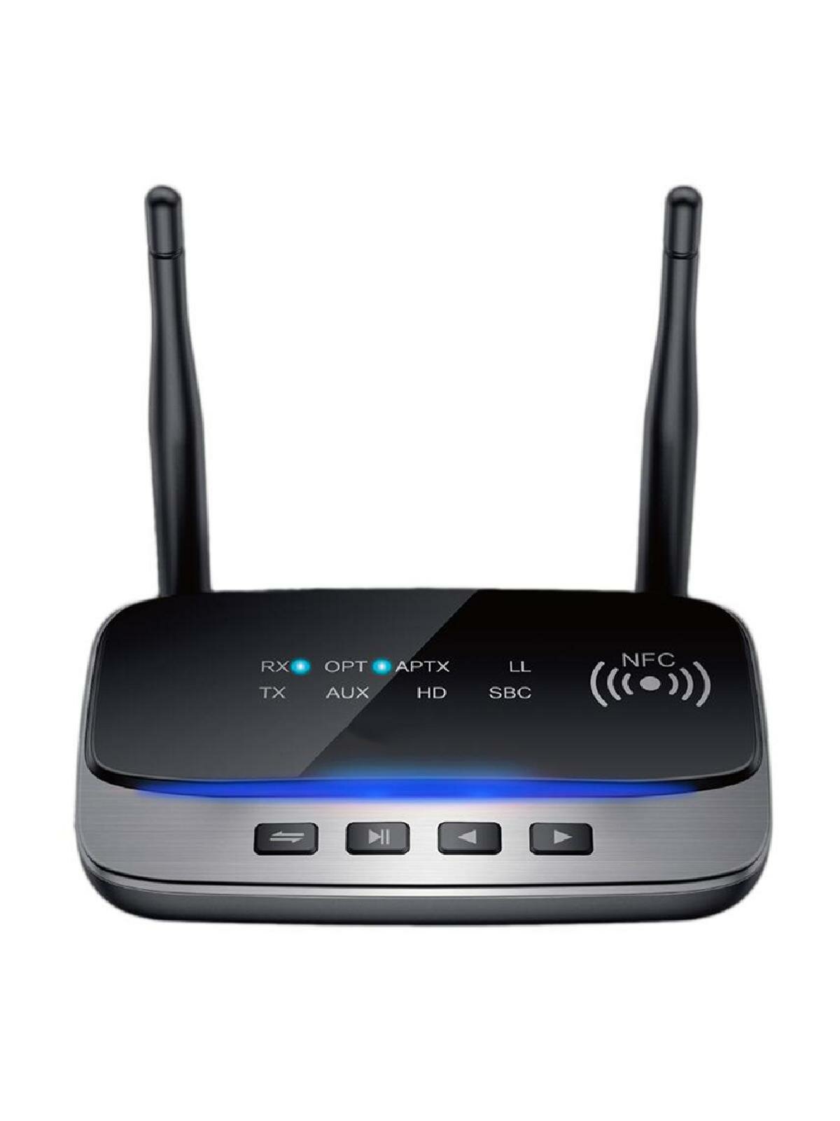 262ft/80m NFC Long Range Wireless 5.0 Stereo Audio Music Transmitter Receiver 3 in 1 Wireless Audio Adapter Low Latency