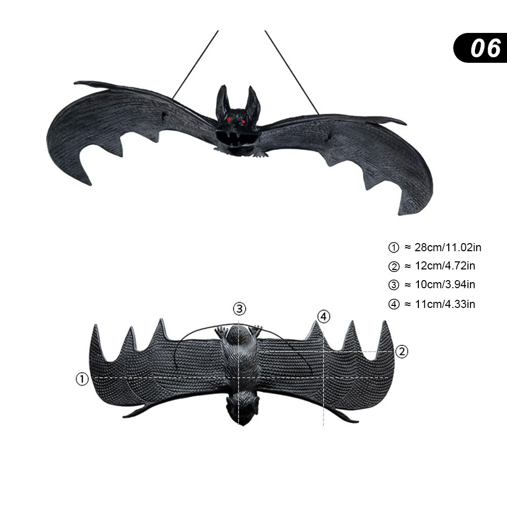 Реалистичные висячие украшения Летучие мыши для Хэллоуина для вечеринок и декораций дома ужасов