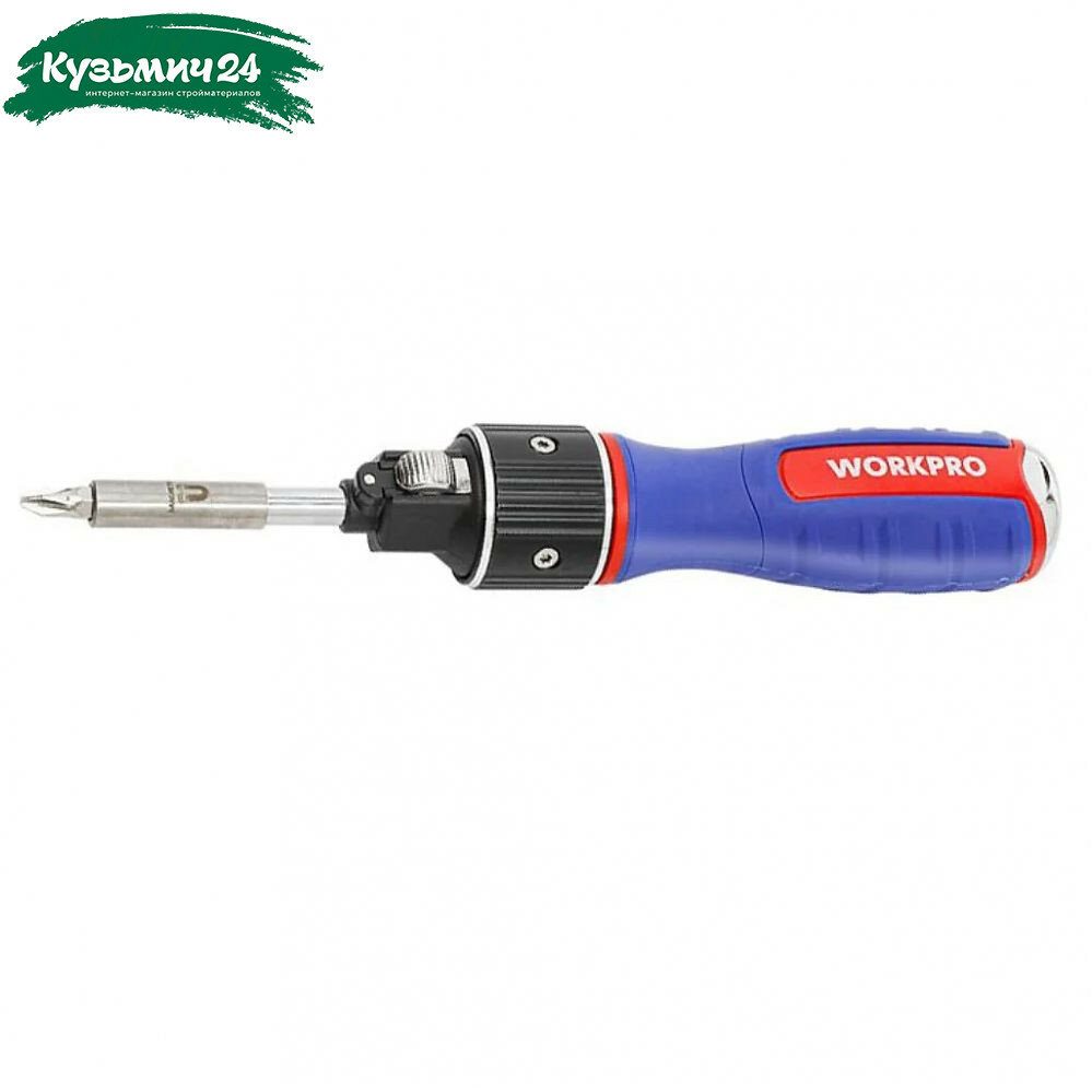 Отвертка Workpro WP221069, эргономичная рукоятка, прочный сердечник, 6 в 1