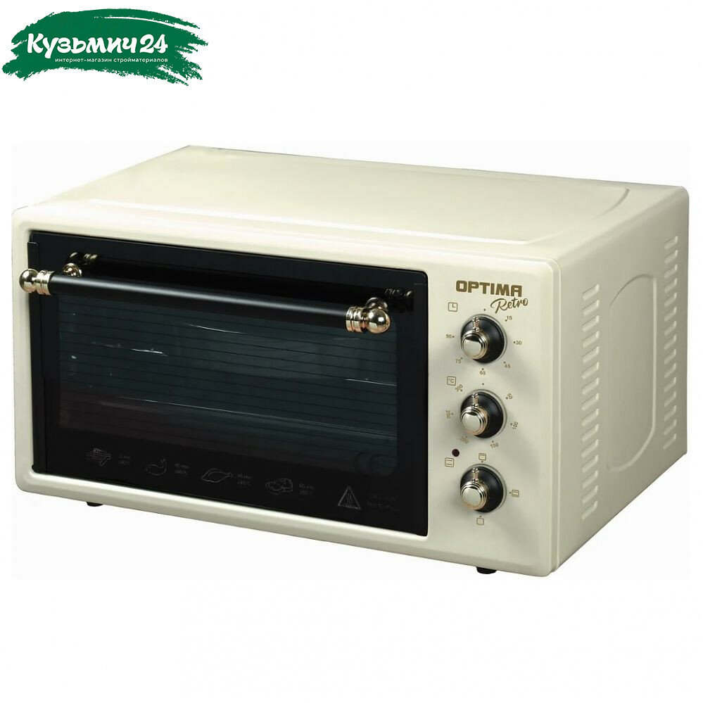 Мини-печь Optima OF-48BR 1001311, цвет бежевый ретро, , объем 48 л, 1.6 кВт, 1 шт