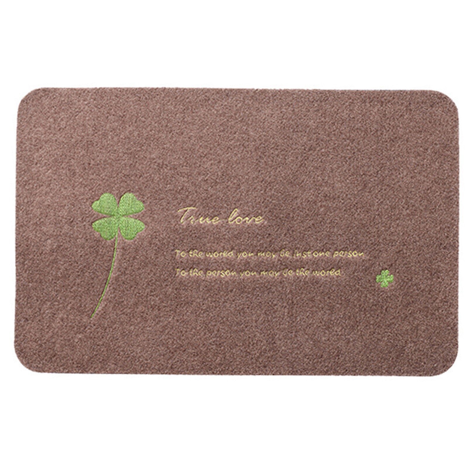 4 Clover Sipormat Многоцелевой стильный стильный состой печать в абсорбирующем пола для кухни для ванной комнаты коричневый