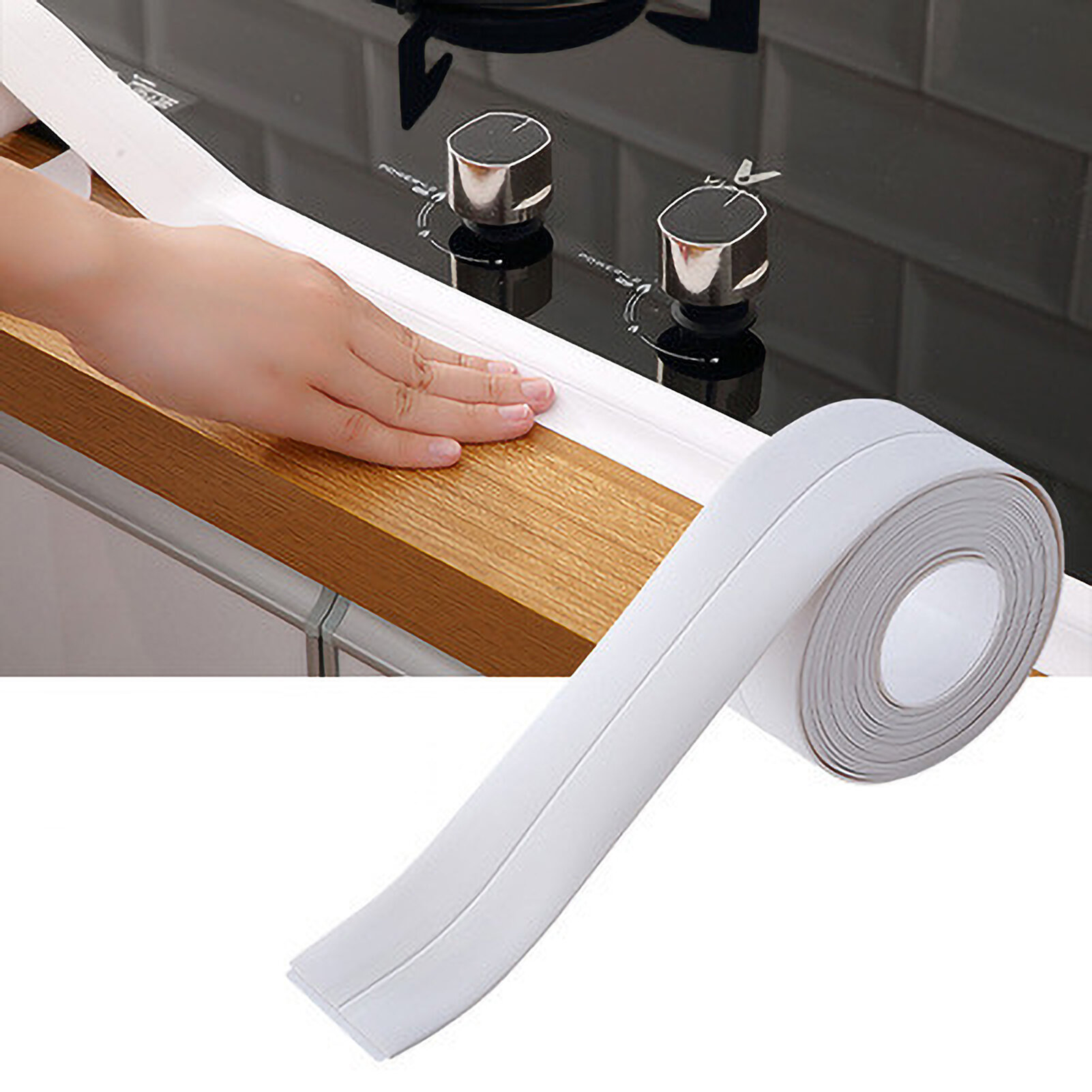 Caulk Strip PVC Самостоятельная клейкая лента декоративная отделка герметика водонепроницаемой краевой защитной защитной протектора