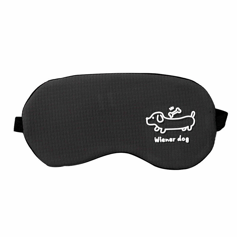 Маска для сна "Собака-собака" из мягкого полиэстера с рисунком для сна, лёгкий защитный козырёк для глаз, милый дизайн с изображением собаки, идеально подходит для детей и взрослых, для сна и путешествий.