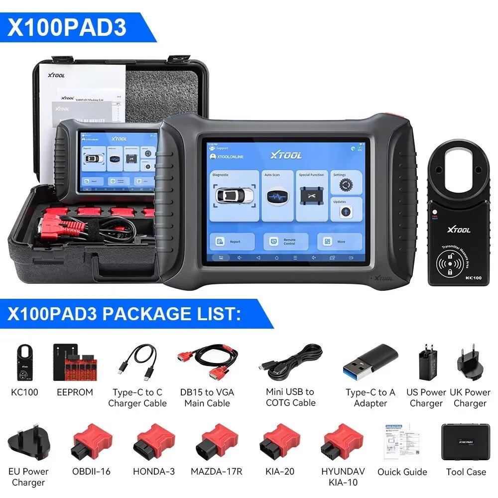 XTOOL X100 PAD3 Программатор ключей и диагностический инструмент