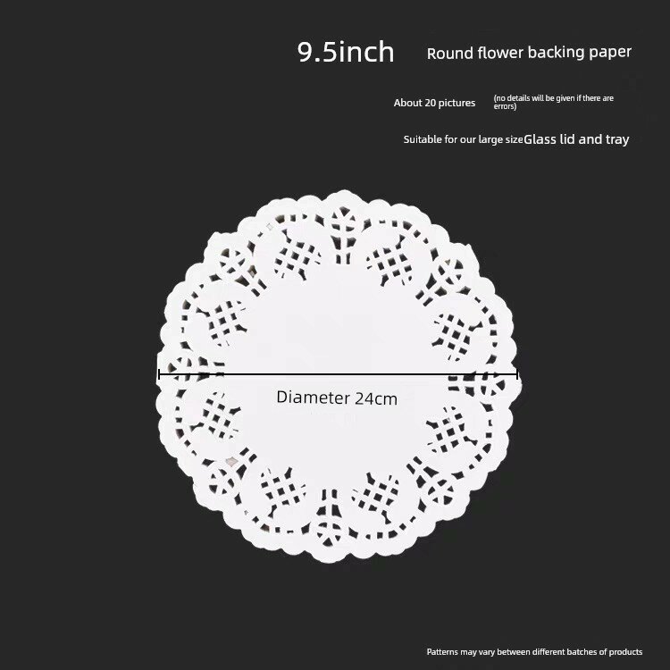 20 листов 24,5 см круглой выпечной бумаги, антипригарная и противожировая, отлично подходит для пиццы и выпечки тортов