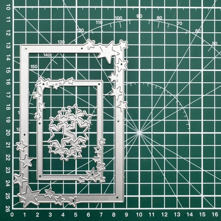 Металлические штампы для скрапбукинга, WL3095, Partial Star Frame