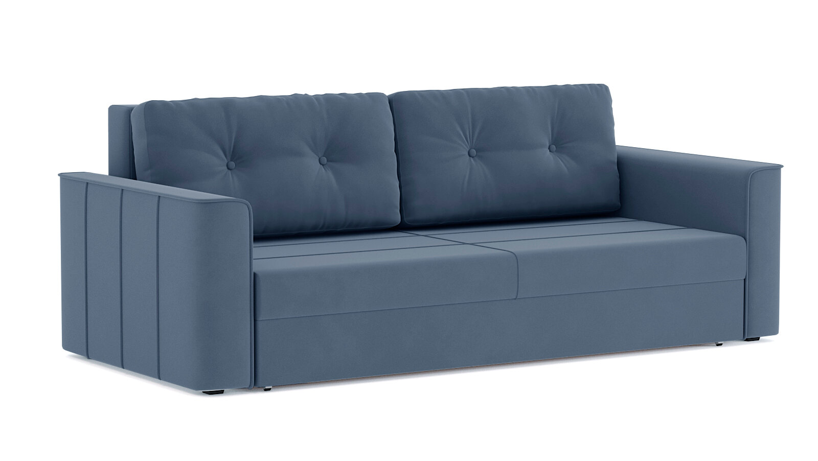 Диван - кровать Принстон, еврокнижка, 230*105*93, велюр Мазерати Барк Блю 23