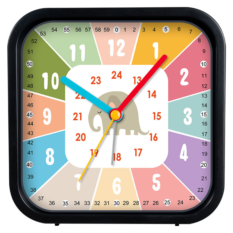 Детский мультяшный будильник для начальной школы, обучающий часы, артефакт для пробуждения, квадратные бесшумные часы у кровати