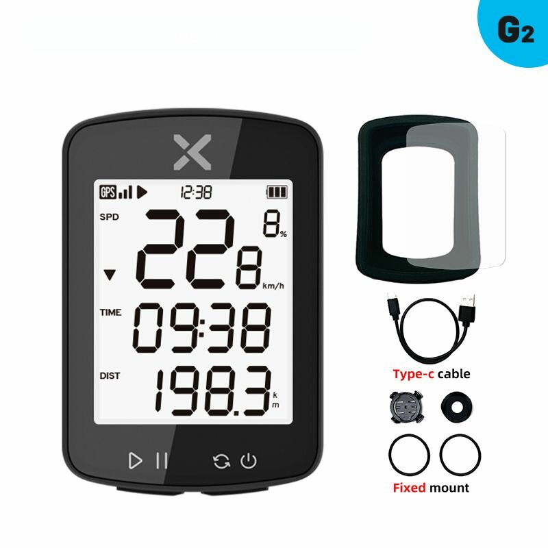 XOSS G2 Велосипедный компьютер беспроводный водонепроницаемый IPX7 GPS 2,2 дюймовый ЖК XOSS G gen2