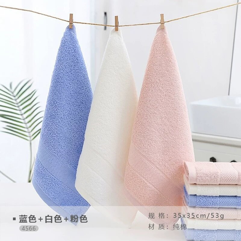 Набор из 3 маленьких квадратных полотенец New Asia из чистого хлопка, впитывающие полотенца для рук, детские полотенца