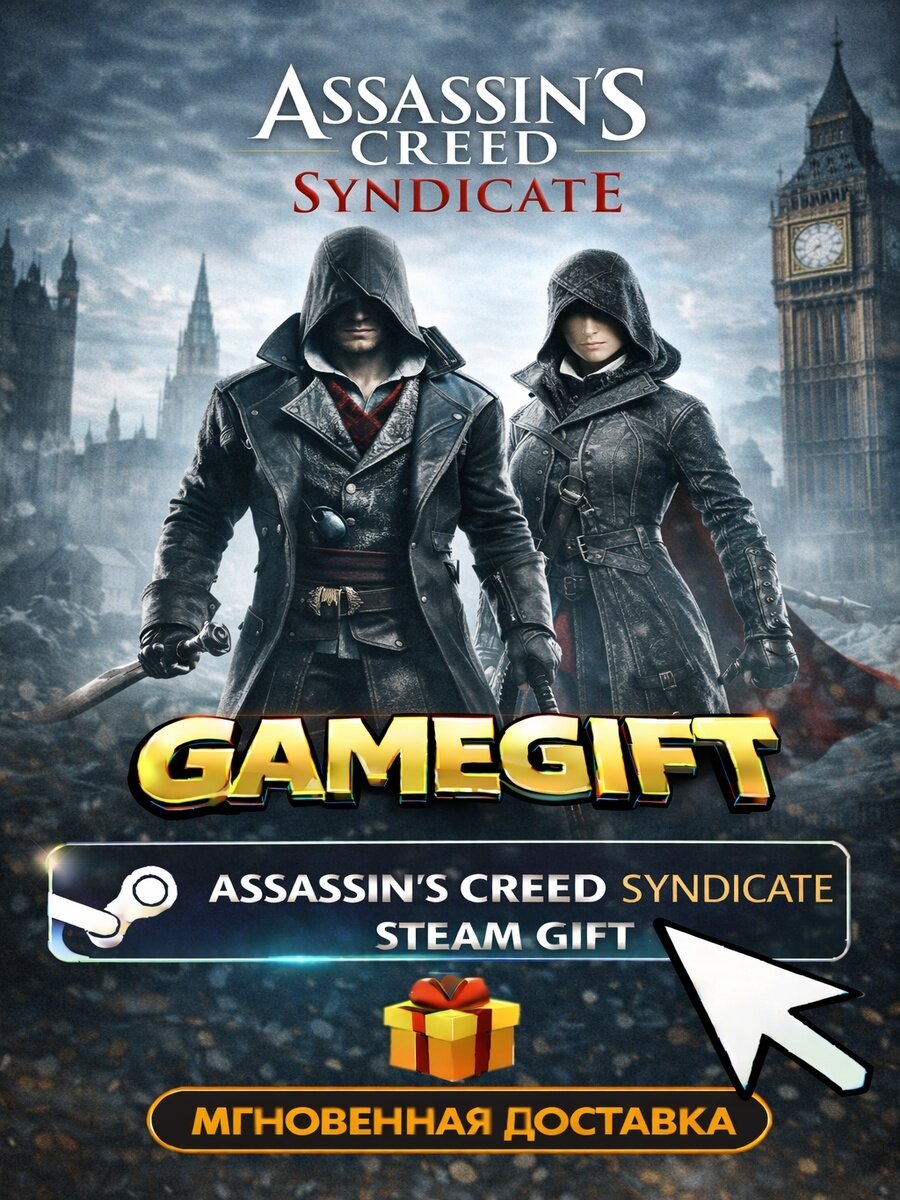 Игра Assassin's Creed® Syndicate для STEAM ПК (PC) | Страна активации - Россия | Подарком на Ваш аккаунт | Автовыдача