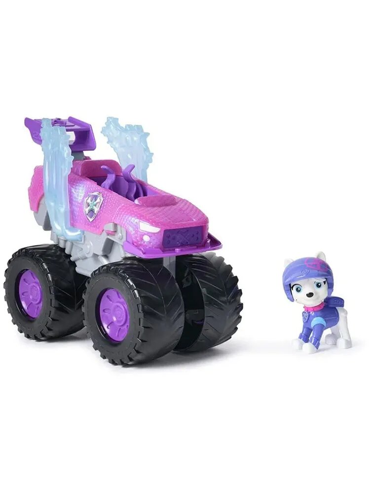 Щенячий патруль, Spin Master Nickelodeon Paw Patrol Rescue Wheels Roxi Truck / Детская деформируемая машинка-сюрприз-спасатель со щенком и моделью автомобиля, подходит для детей от 4 лет и старше, Рокси