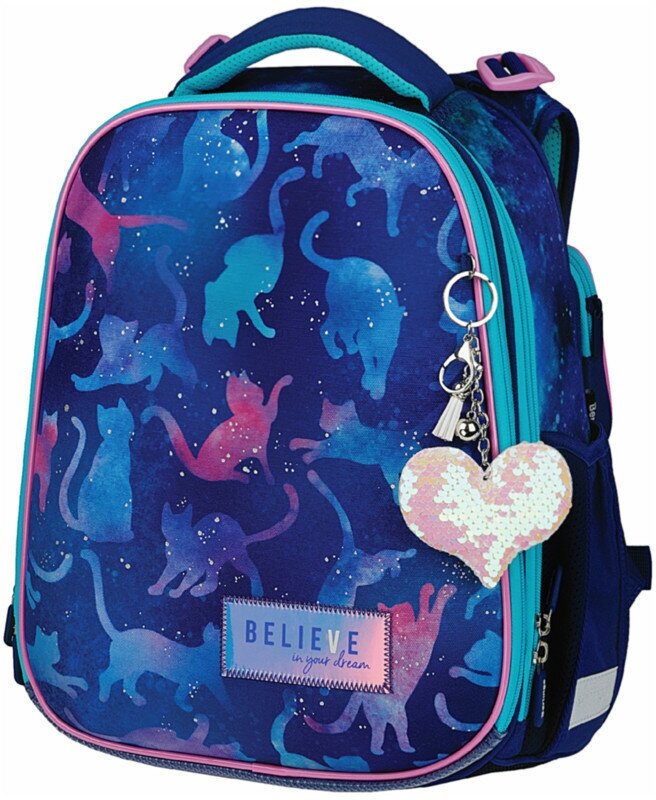 Ранец Berlingo Expert "Galactic cats" 37*28*16см, 2 отделения, 2 кармана, анатомическая спинка, 336272