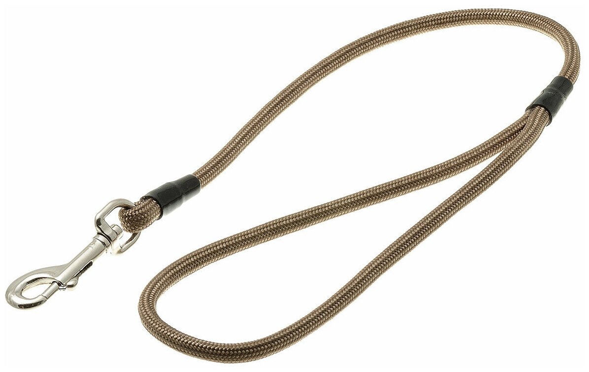 Водилка для малых и средних пород собак и кошек (круглый, ширина 6 мм) стальной карабин, Zoo One, оливковый, длина 50 см